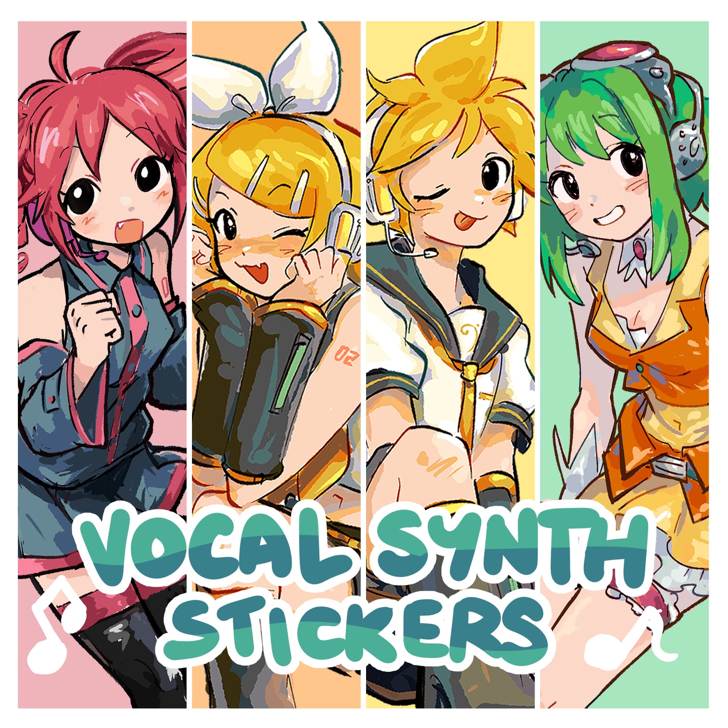 !NEW! VOCAL SYNTH Large Stickers [PREORDER] – cactuskhee